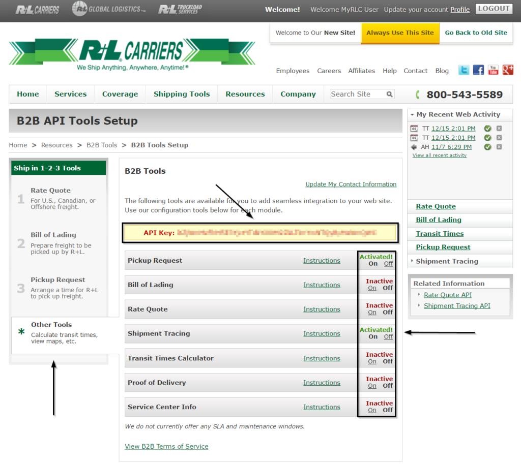 R + L Carriers – RLCA - Cabotage TMS : Cabotage TMS