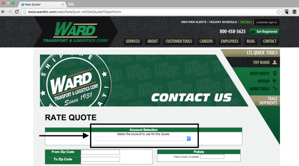 Ward Trucking- WARD - Cabotage TMS : Cabotage TMS