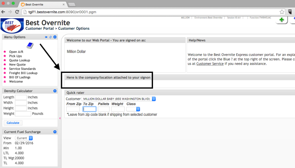 Best Overnite Express - BTVP - Cabotage TMS : Cabotage TMS