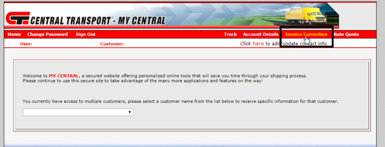Central Transport – CTII - Cabotage TMS : Cabotage TMS